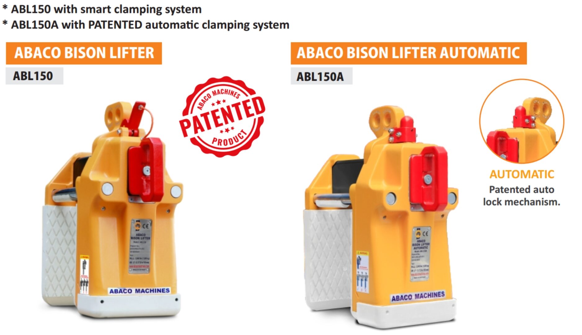 ABACO BISON LIFTER - ABL150, ABL150A - ABACOMACHINES