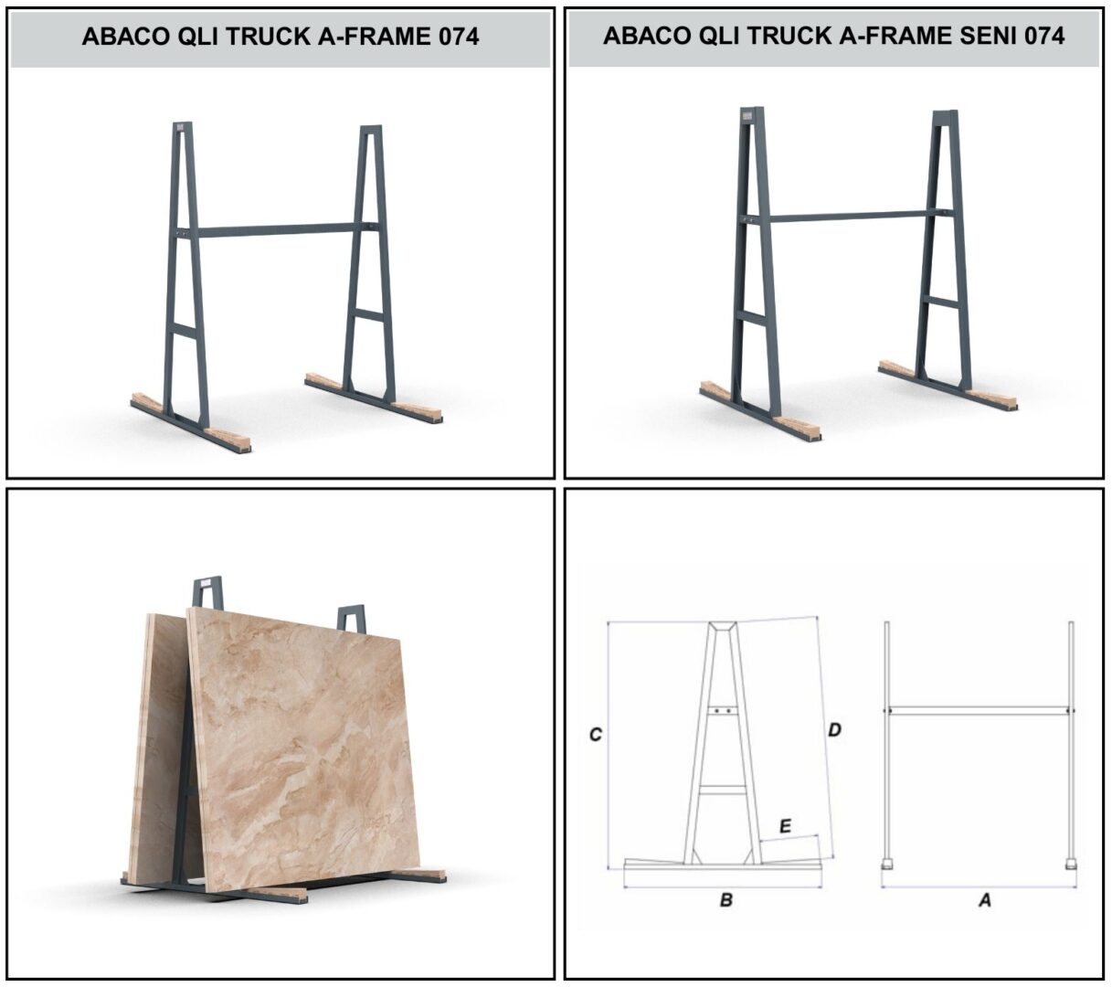 ABACO AQTA074 AQTAS074QLI TRUCK A-FRAME | StoneToolShop
