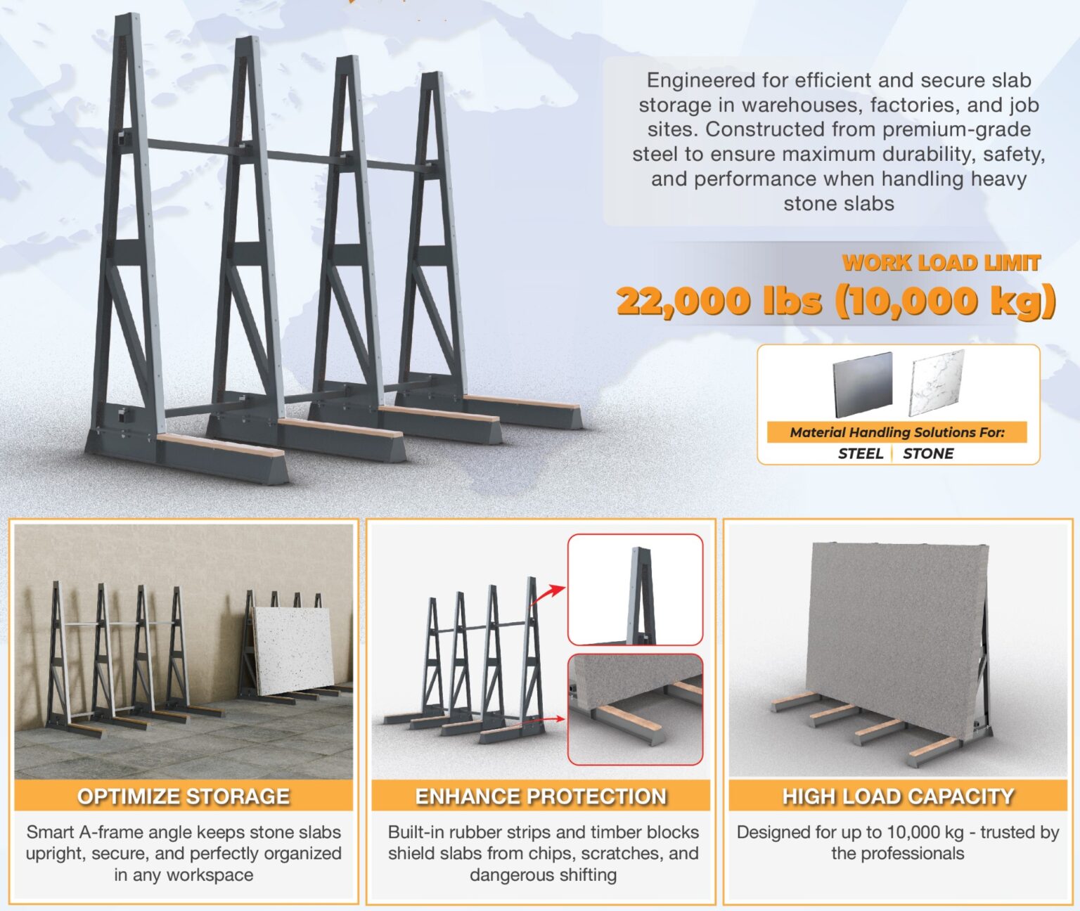 ABACO HEAVY DUTY SINGLE SIDE A-FRAME – AHSSA100